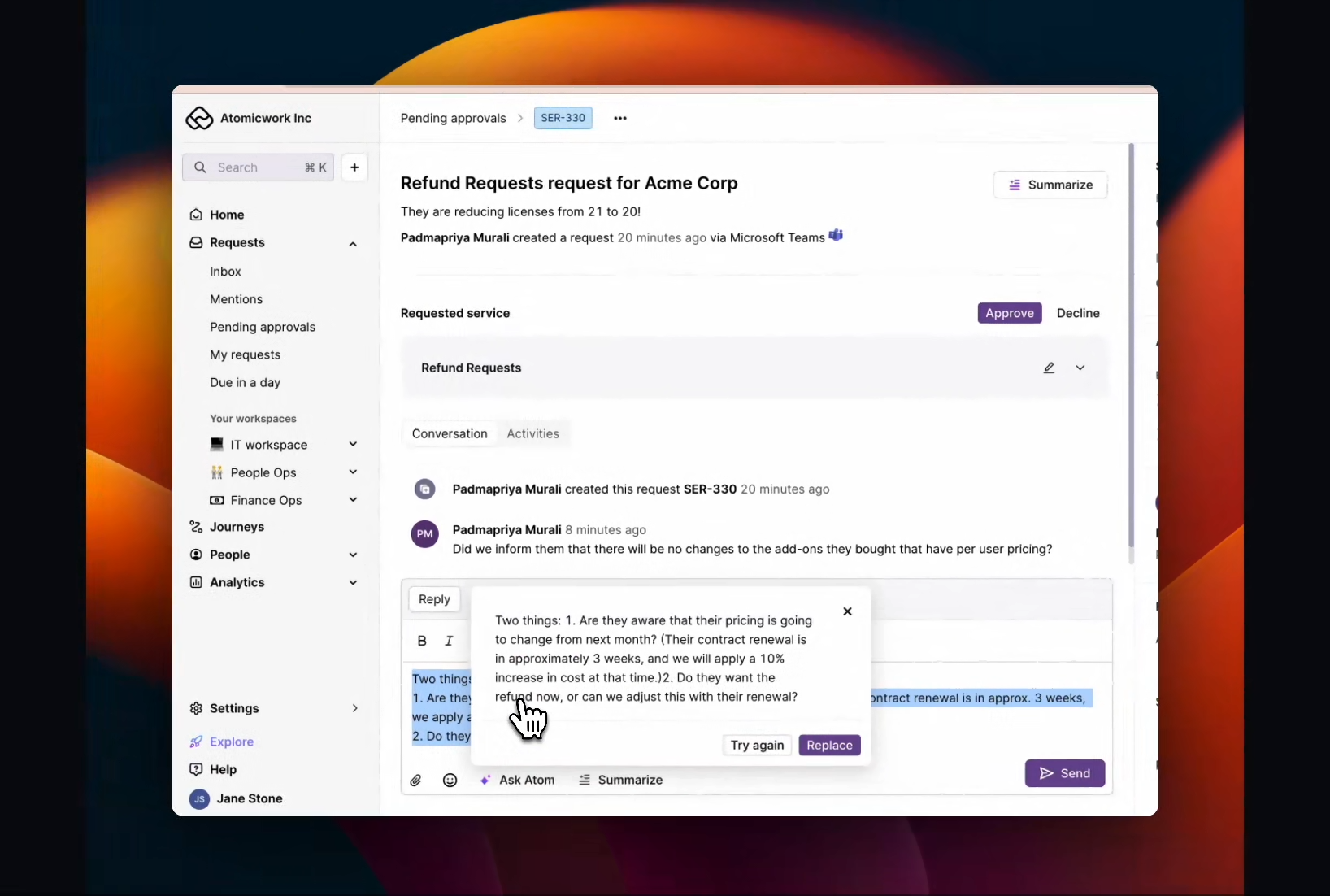 How Atomicwork can use AI to transform your finance operations | Atomicwork Blog | Atomicwork Blog